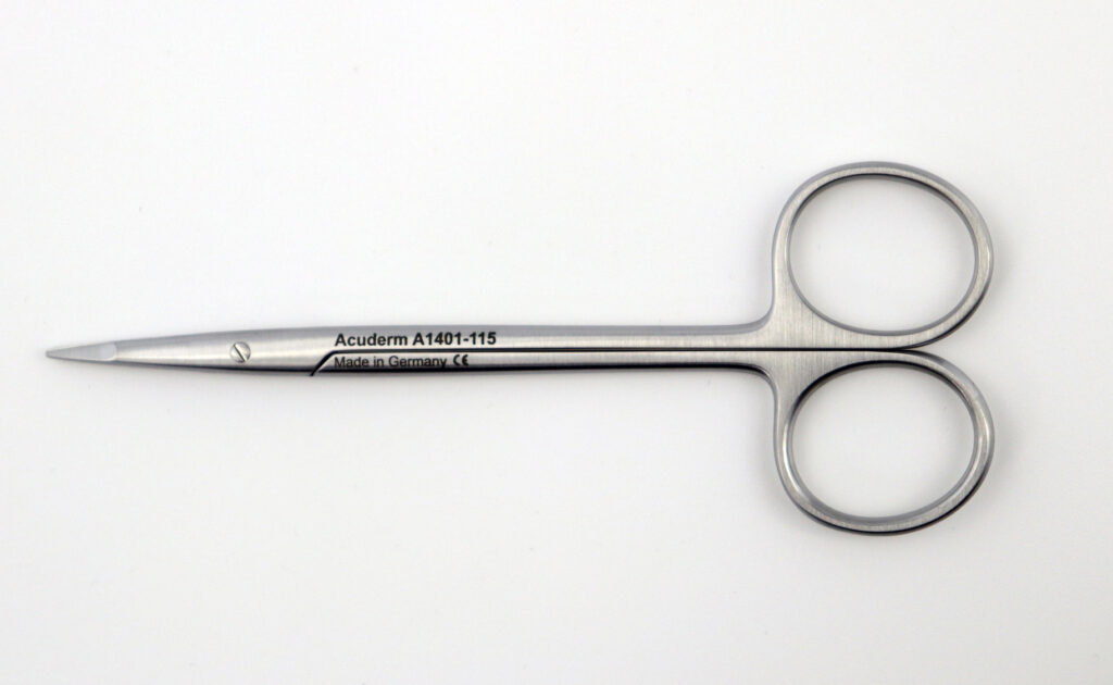 Shea Dissecting Straight Blunt Flat Tips Scissors 4-1/2” • 11.5cm - Acuderm